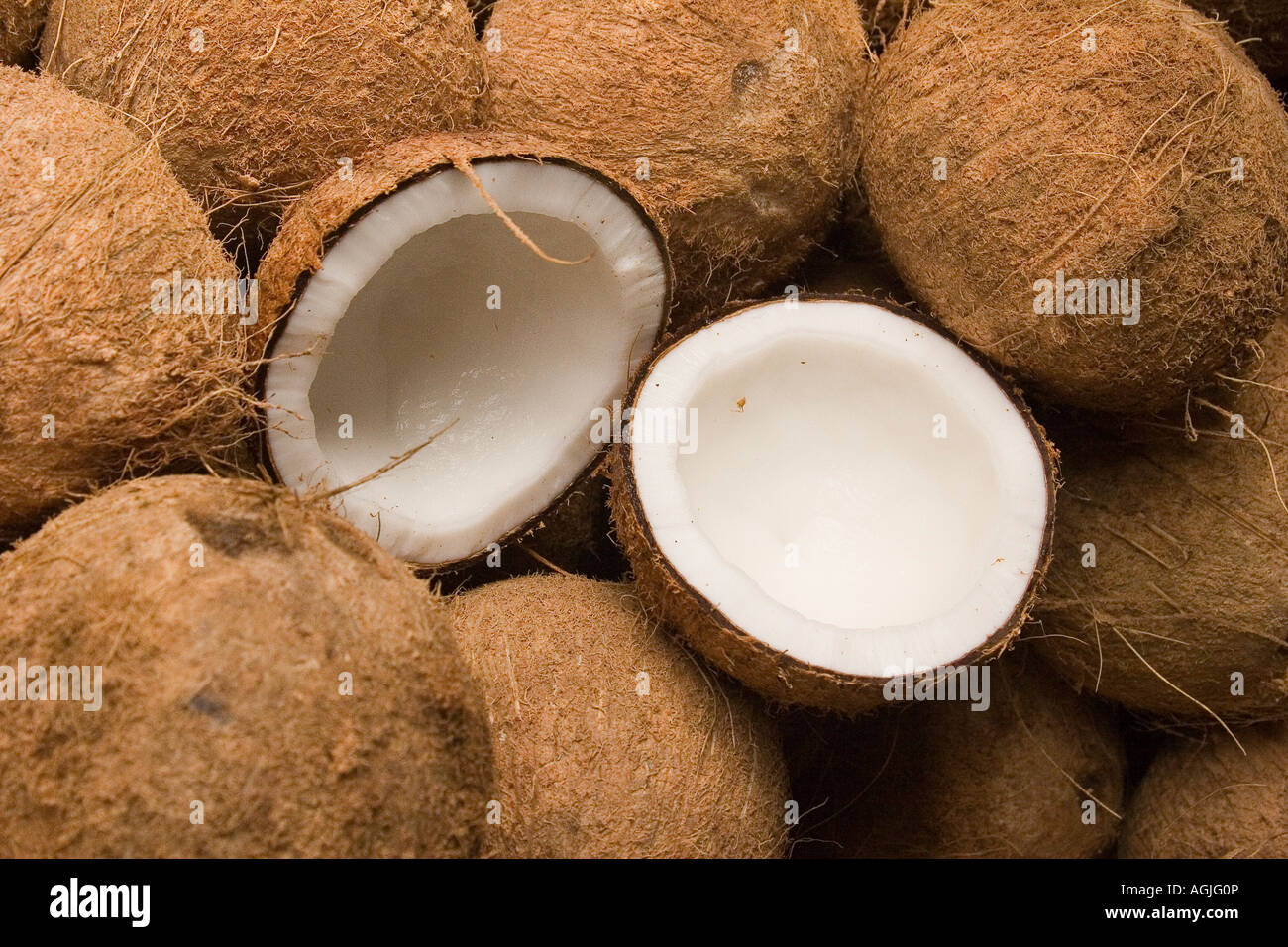 Matured coconut fruit as an ingredient to many Filipino and Asian dishes Stock Photo - Alamy