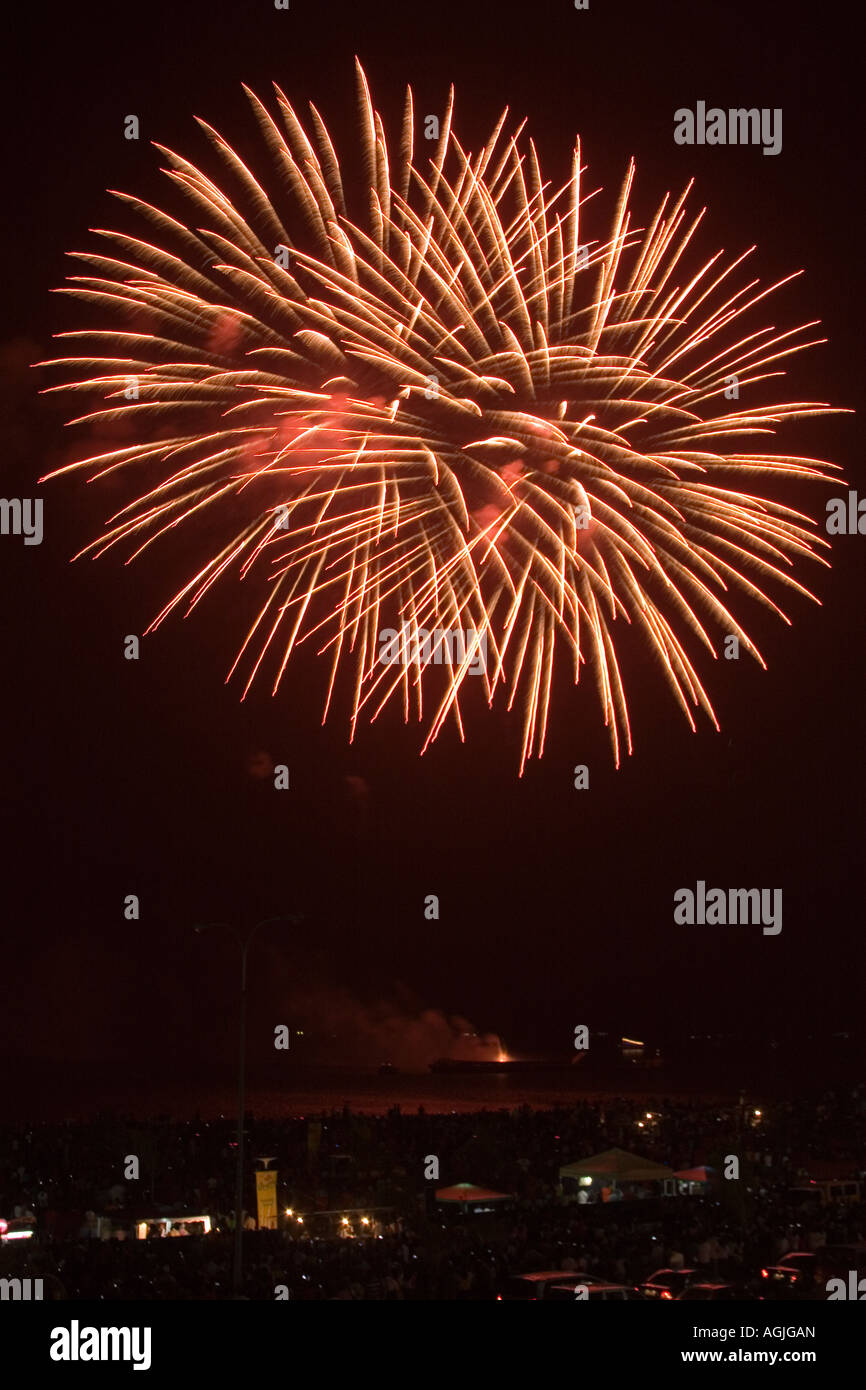 Fireworks display at the 2nd Pyrolympics in Pasay City, Philippines ...