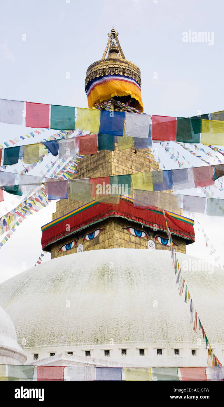 Boudhanath stupa buddhist monument, Pashupatinath, Kathmandu, Nepal ...