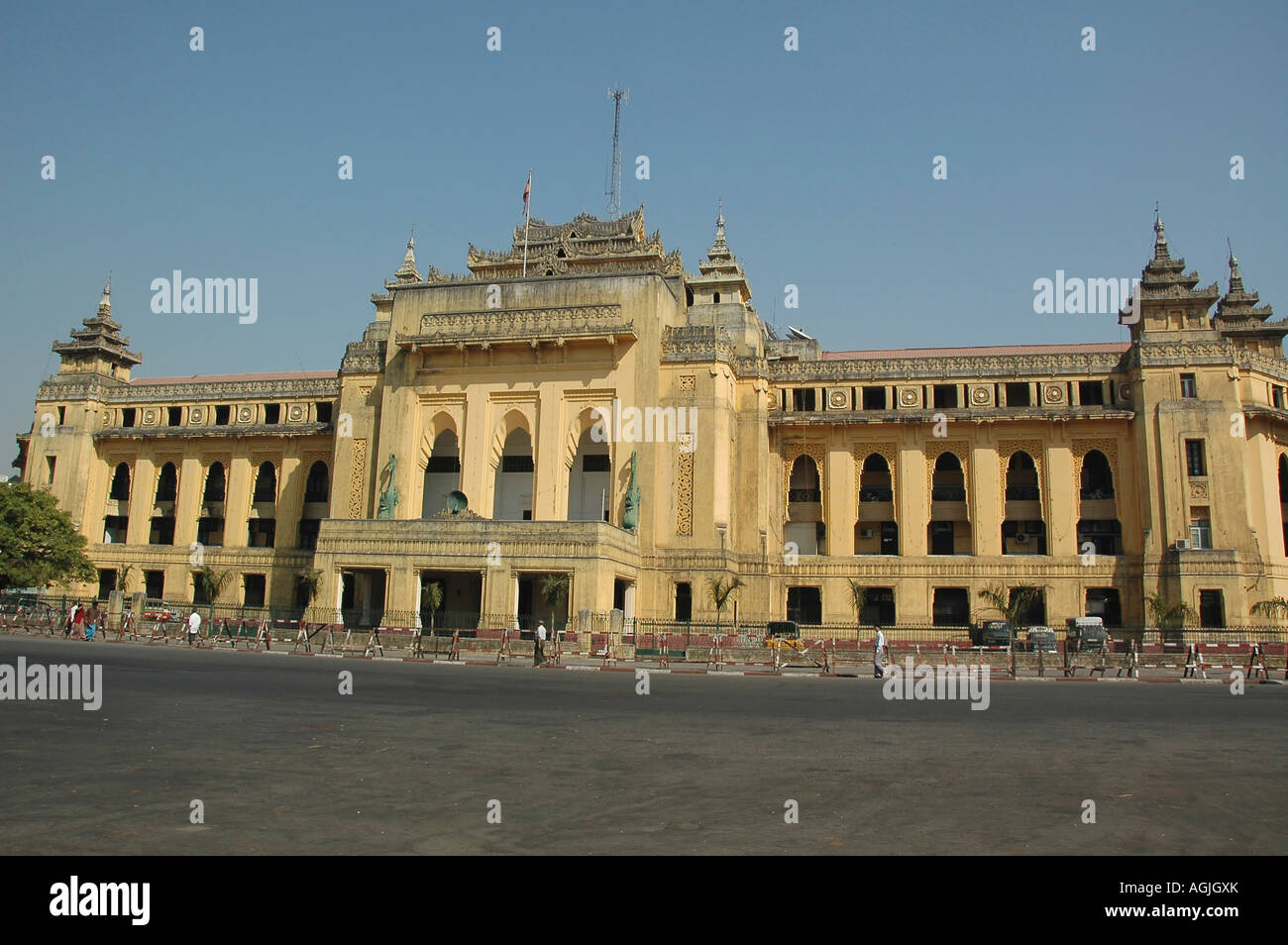 Yangon Myanmar an old British colonial building now the city Hall Stock ...
