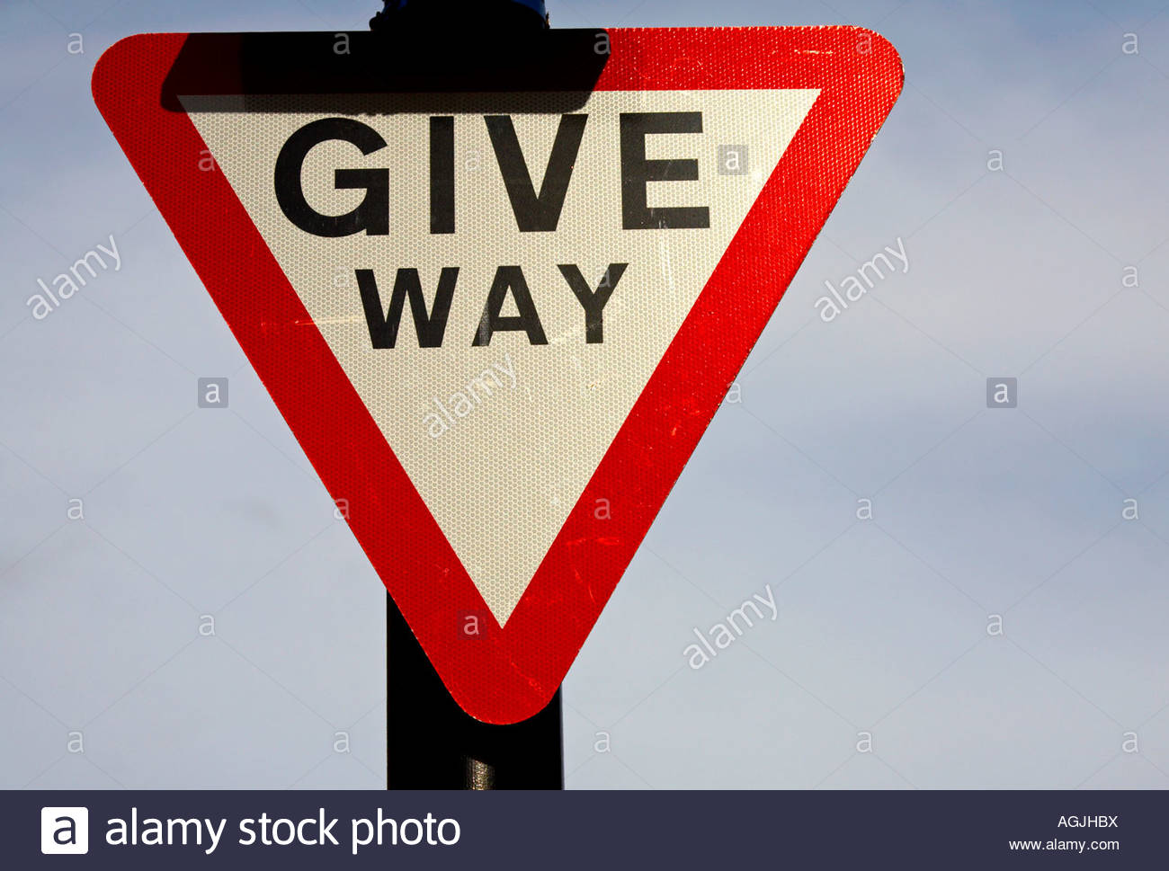 Give Way sign Stock Photo - Alamy