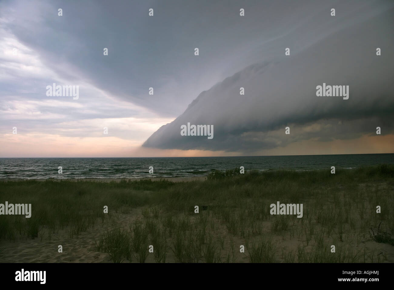 Beautiful landscape scenery outside horizon sky stormy clouds over the ...