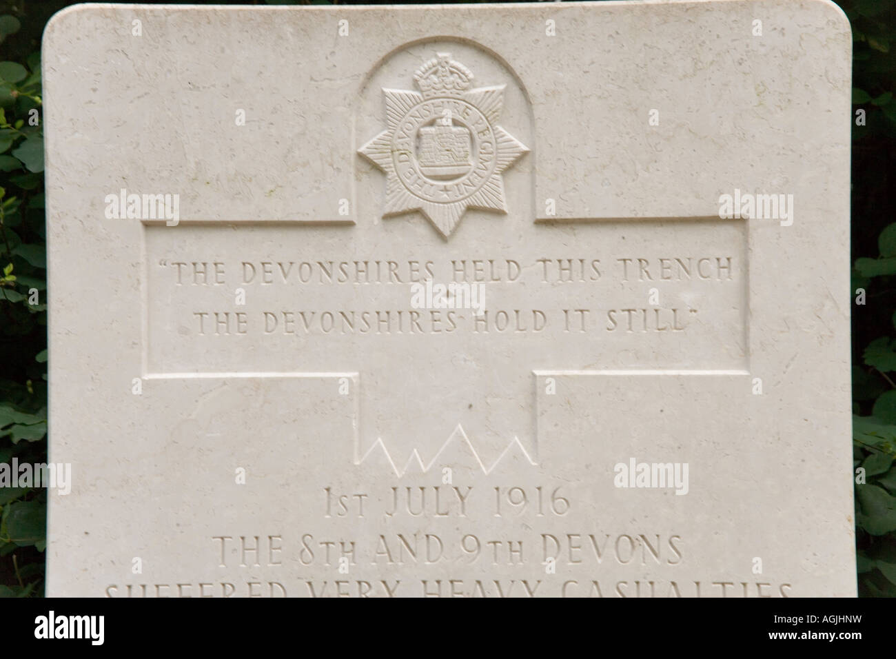 Devonshire trench cemetery hi-res stock photography and images - Alamy