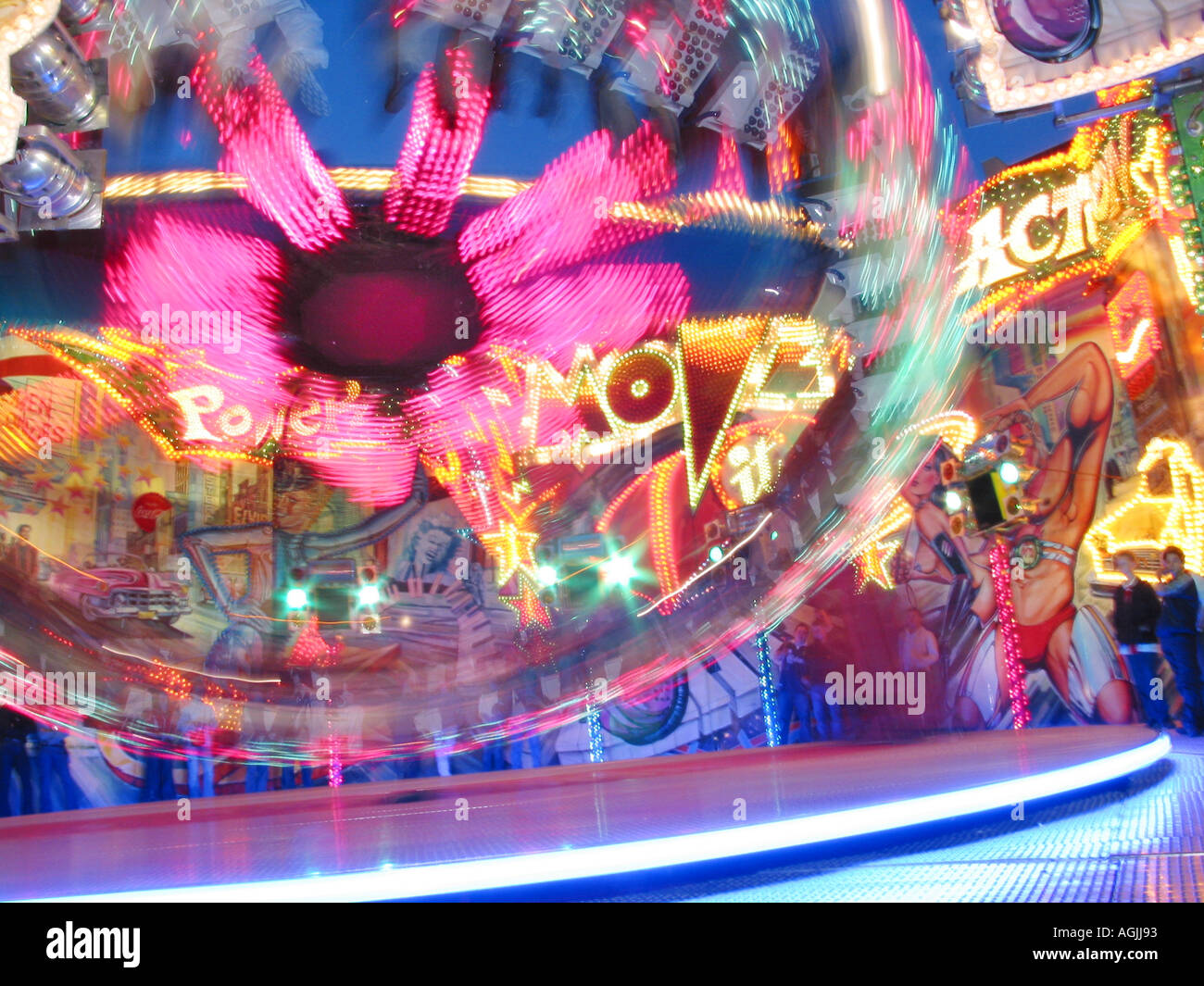 Animation colourful neon light trails hi-res stock photography and ...