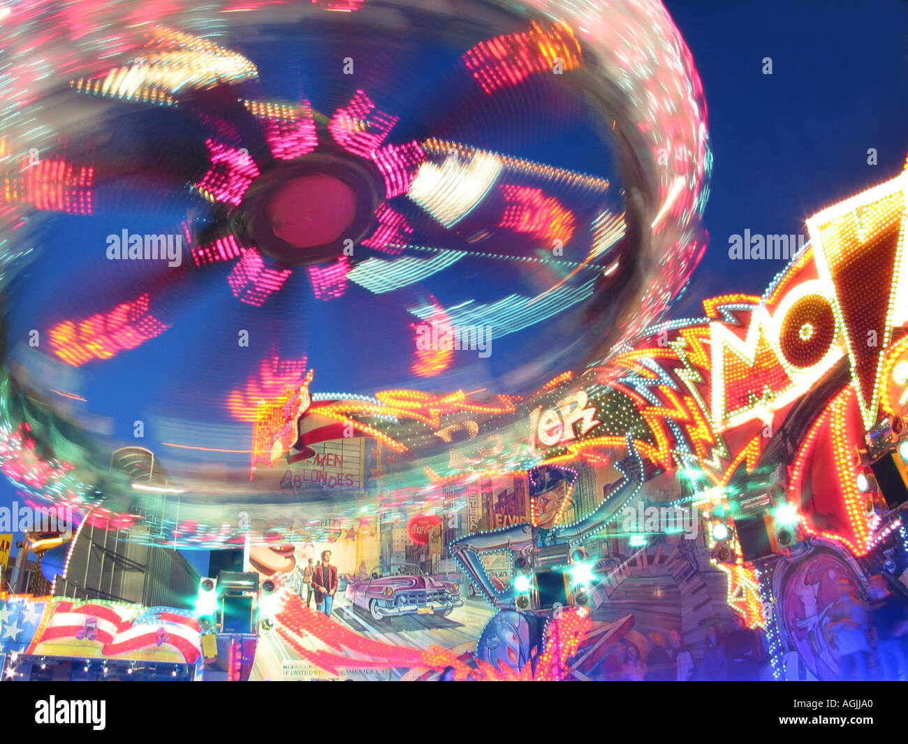 Animation colourful neon light trails hi-res stock photography and ...