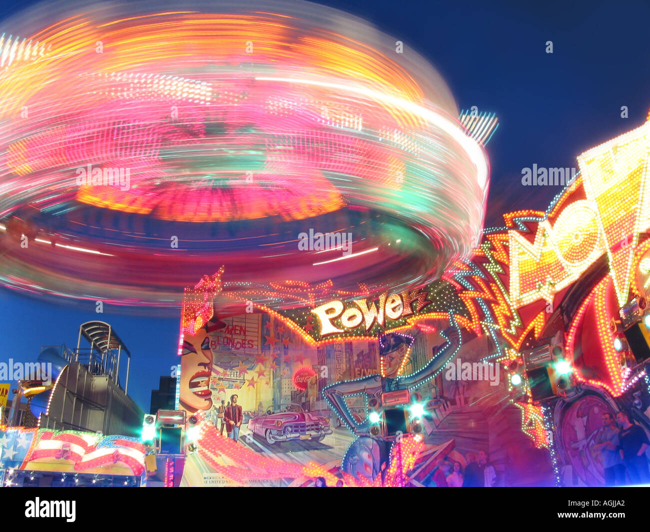 Animation colourful neon light trails hi-res stock photography and ...