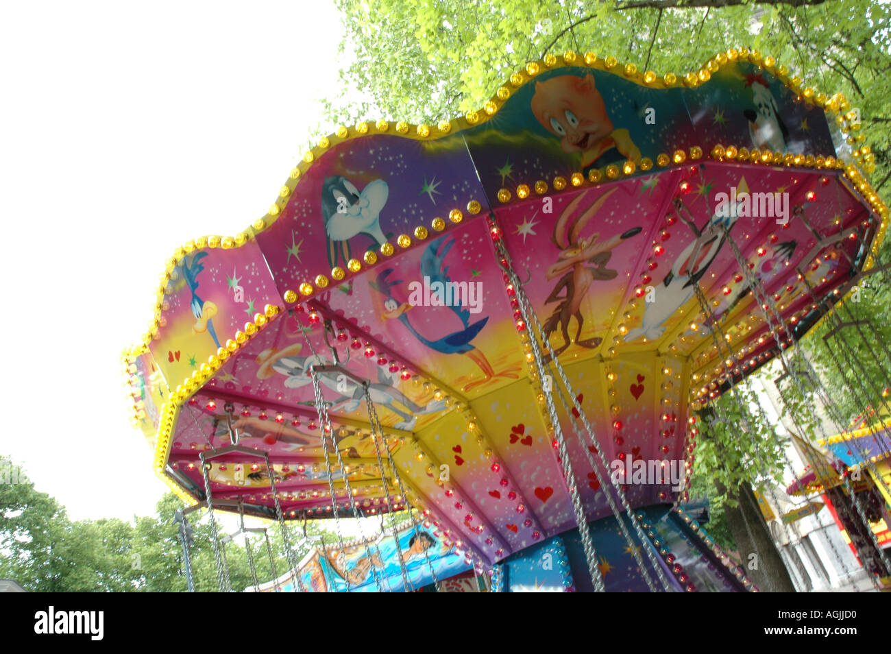 vintage fairground carousel Stock Photo - Alamy