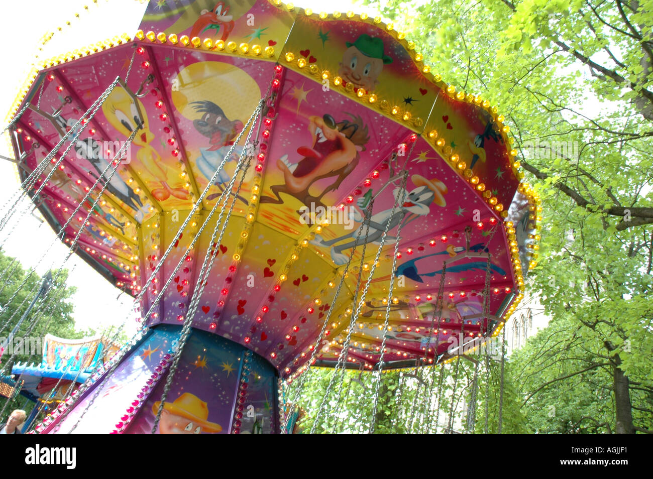 vintage fairground carousel Stock Photo - Alamy