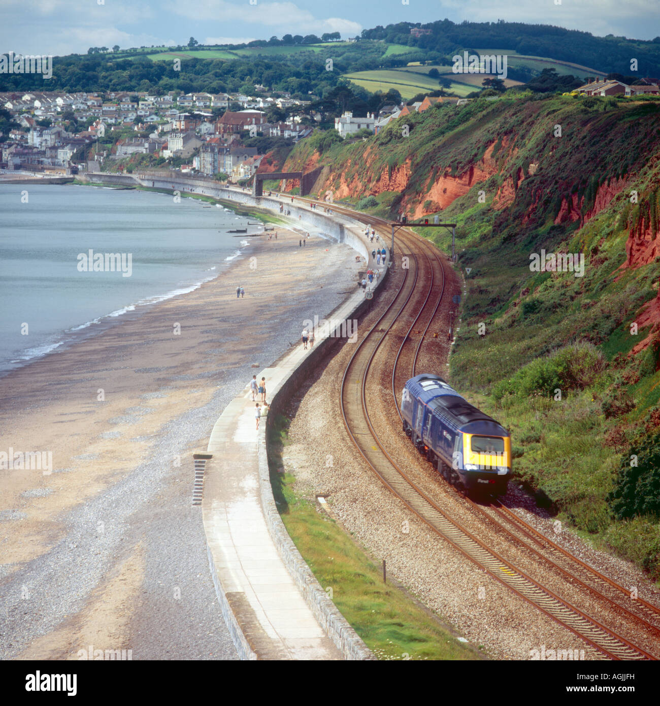 Railway dawlish sea wall hi-res stock photography and images - Alamy