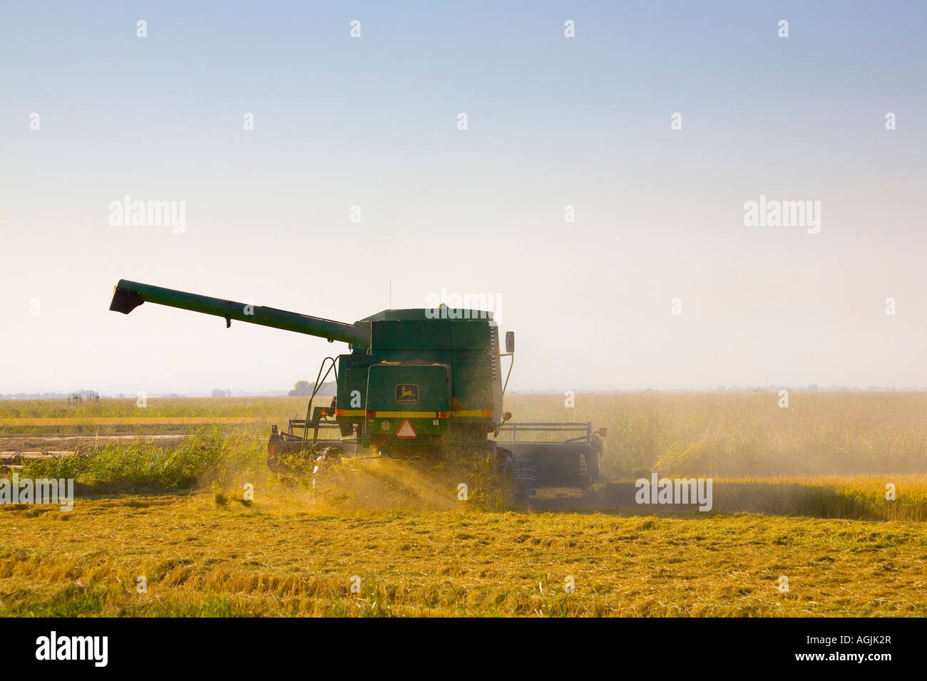 Fall rice harvest in the Sacramento Valley of California Stock Photo ...