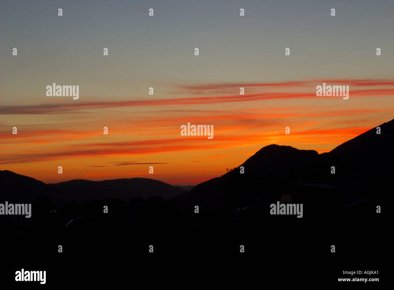 Lake District Sunset UK Stock Photo - Alamy