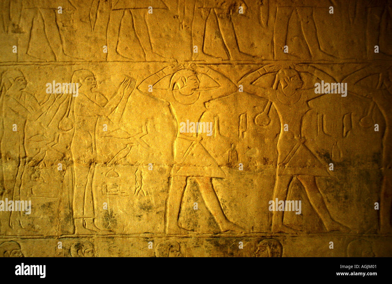 Saqqara ancient belly dancing inscription Stock Photo - Alamy