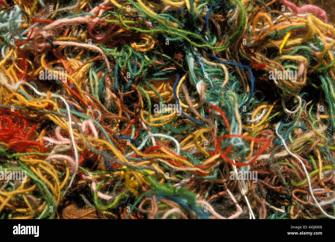 The wool used in a weaving factory Stock Photo - Alamy