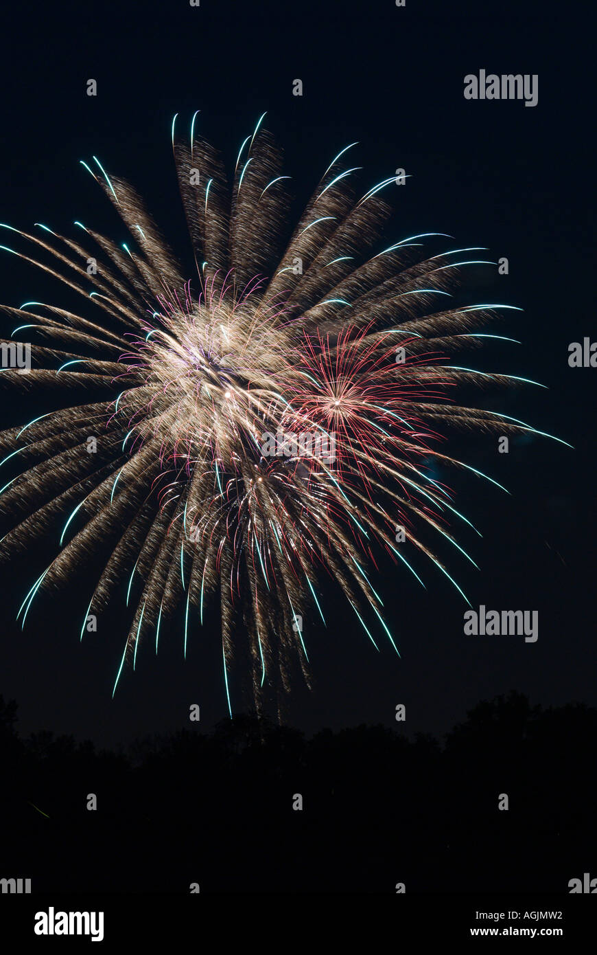 Fourth 4th of July fireworks celebration in the USA Stock Photo - Alamy