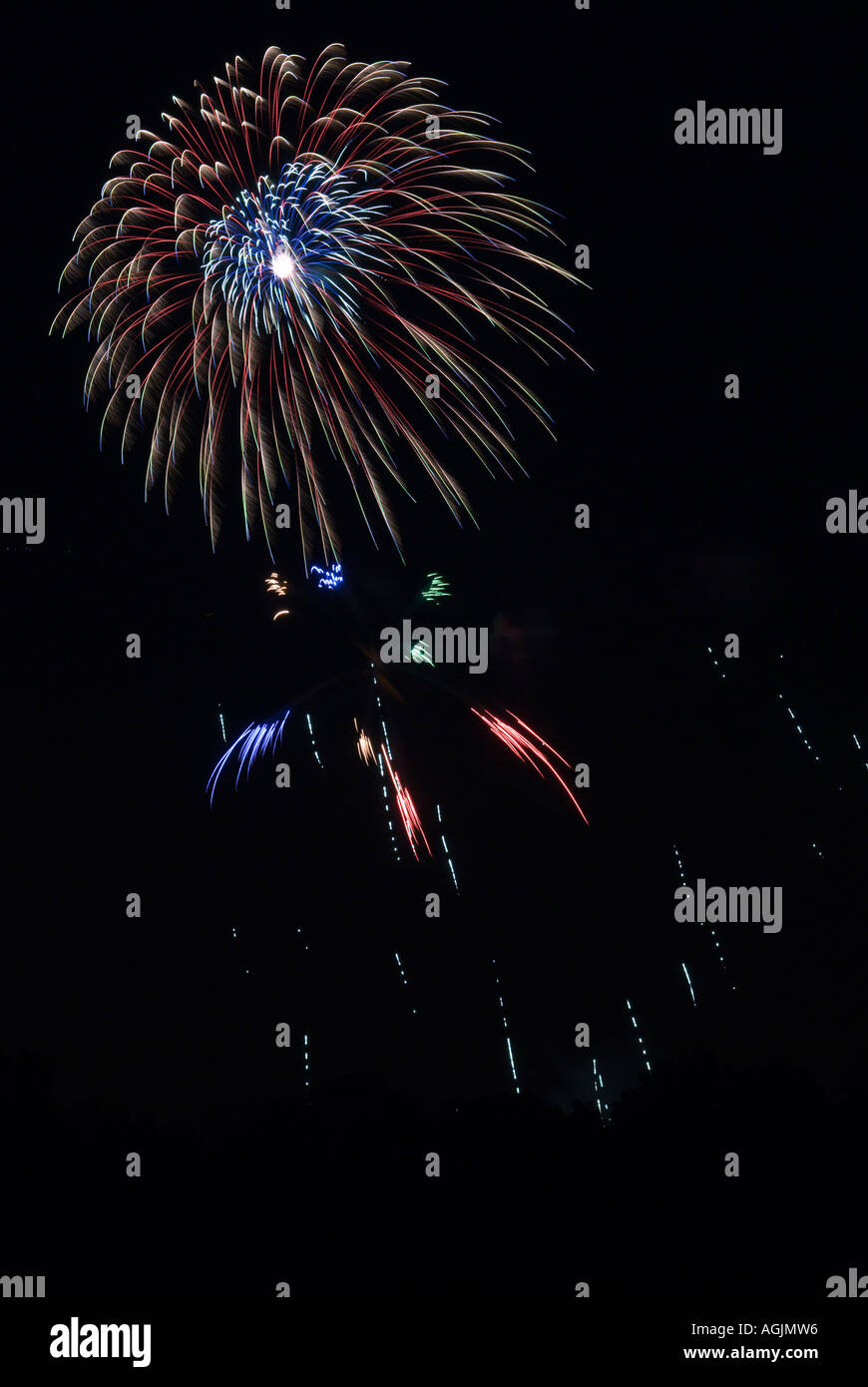 Fourth 4th of July fireworks celebration in the USA Stock Photo - Alamy