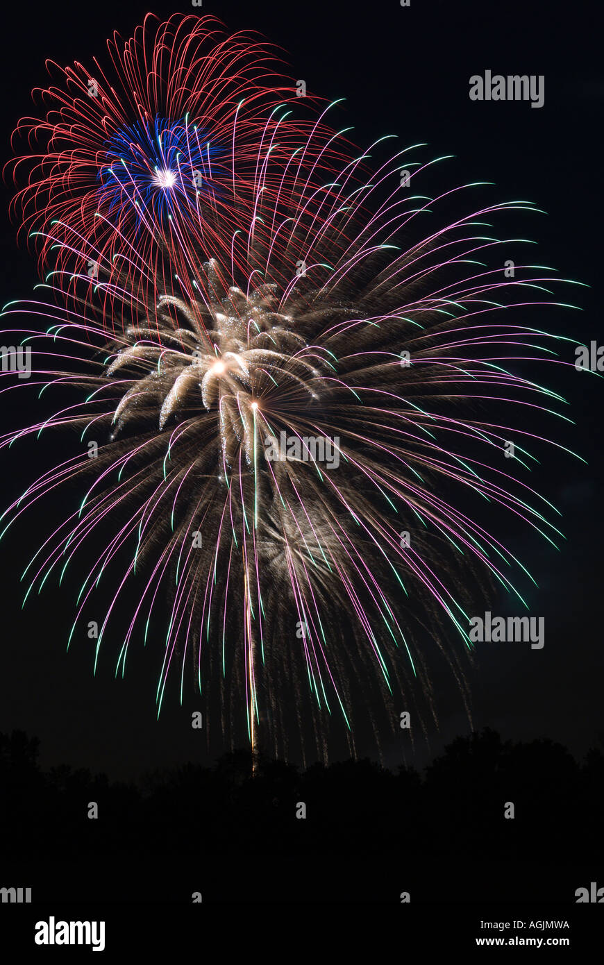 Fourth 4th of July fireworks celebration in the USA Stock Photo - Alamy