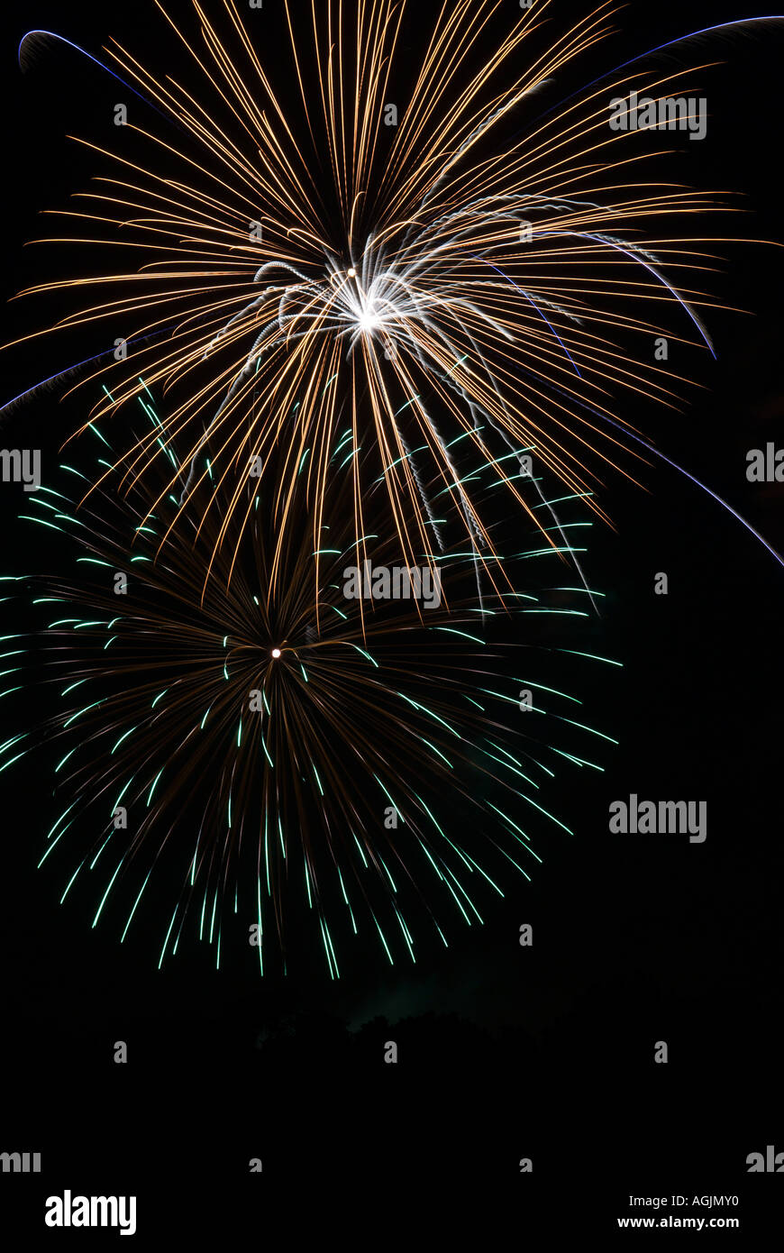 Fourth 4th of July fireworks celebration in the USA Stock Photo - Alamy