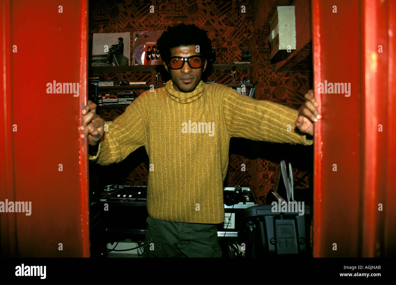 Paris DJ of a dancing Stock Photo - Alamy