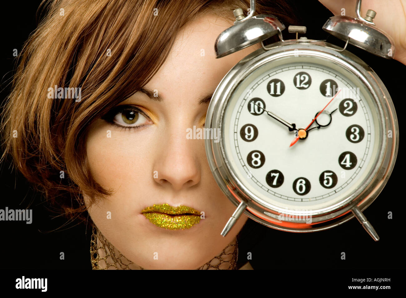 Woman go to bed alarm hi-res stock photography and images - Alamy