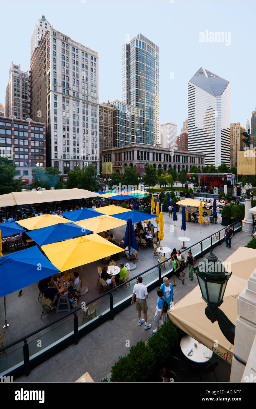 McCormick Tribune Plaza at Millenium Park in downtown Chicago Illinois ...