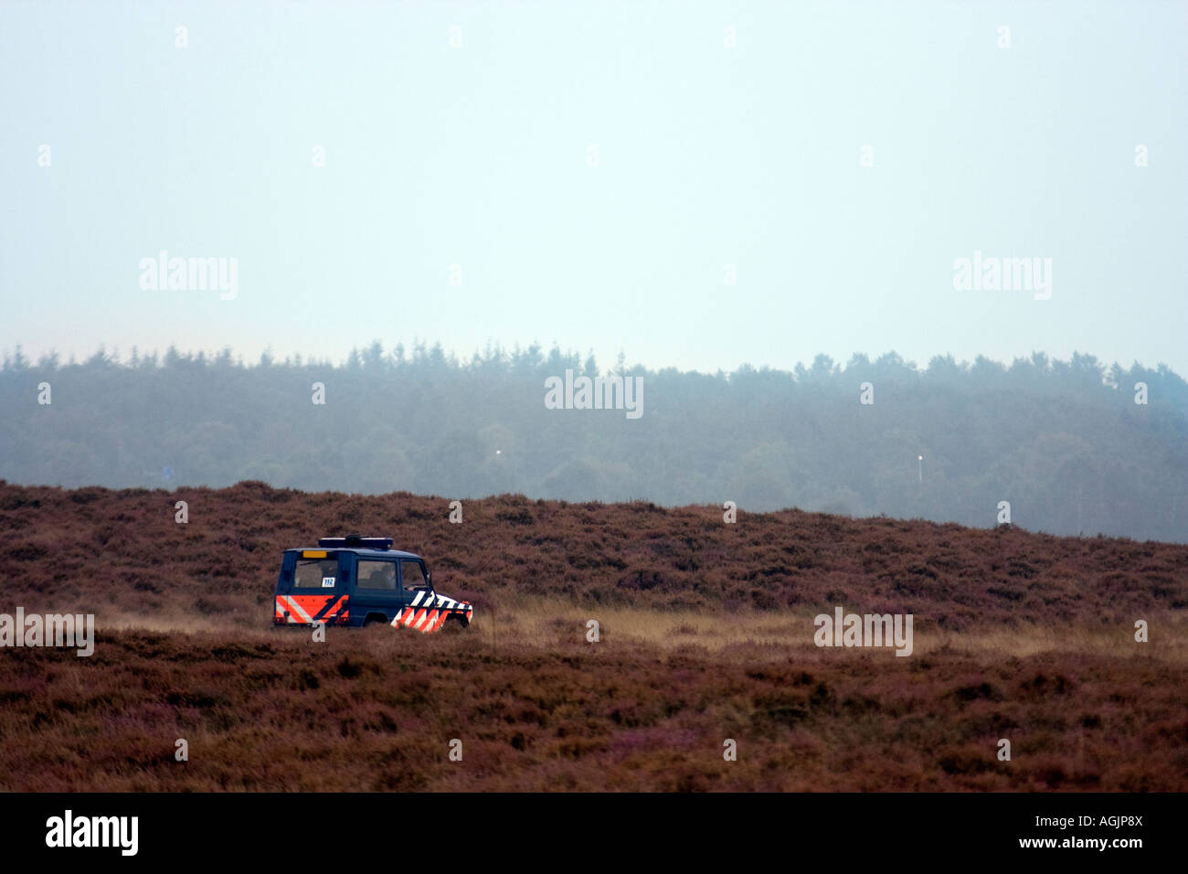 Police car on moors Stock Photo - Alamy
