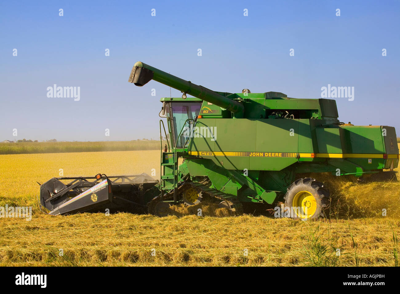 Fall rice harvest in the Sacramento Valley of California Stock Photo ...