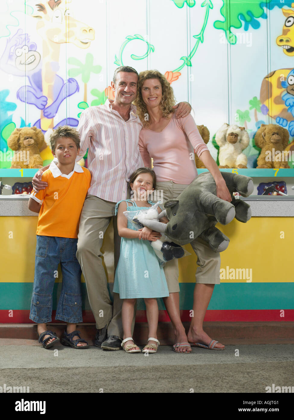Family at the fair Stock Photo - Alamy