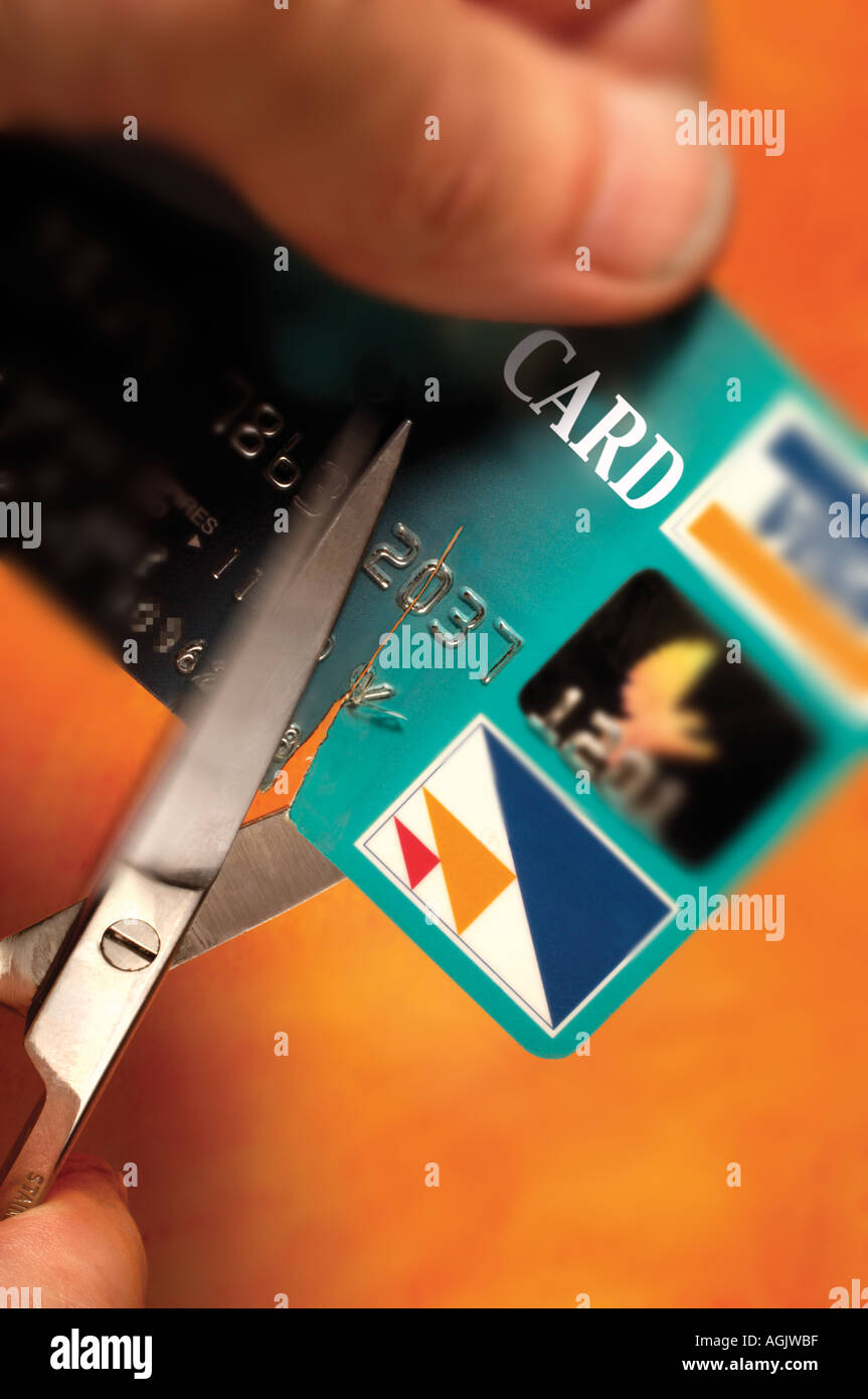 cutting up credit card Stock Photo - Alamy
