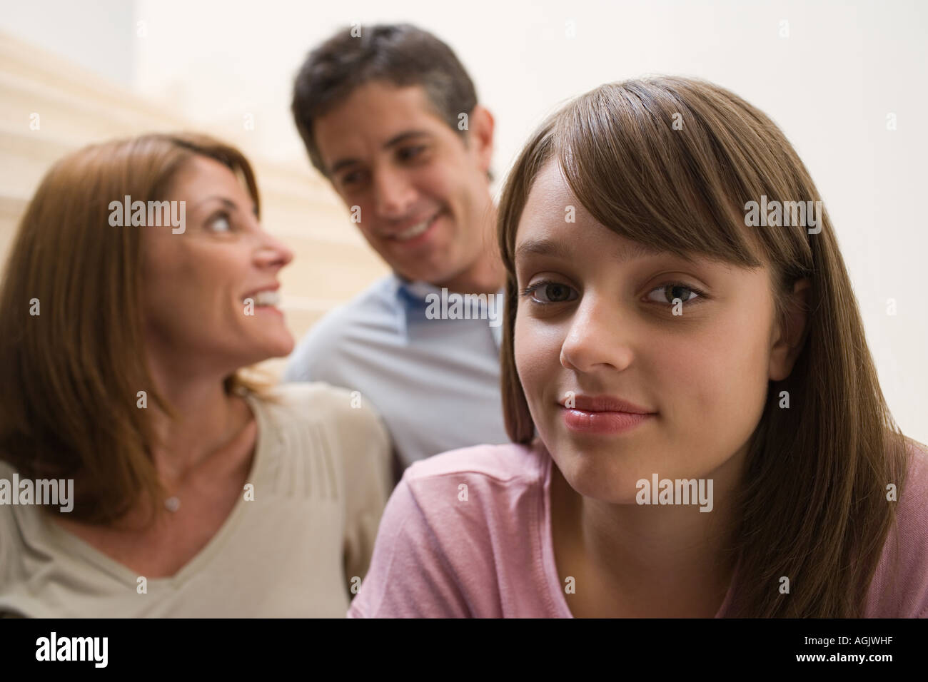 Teenage girl and parents Stock Photo - Alamy