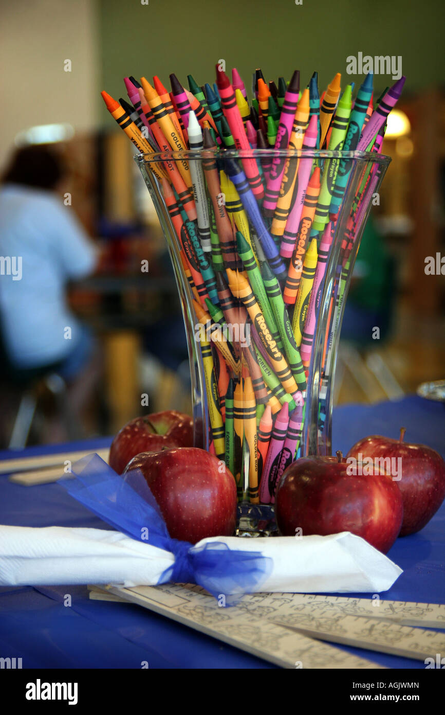 Back to School Centerpiece Stock Photo - Alamy