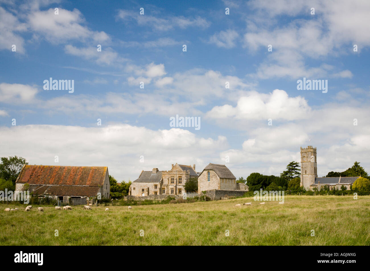 Muchelney Abbey near Langport on the Somerset Levels Stock Photo - Alamy