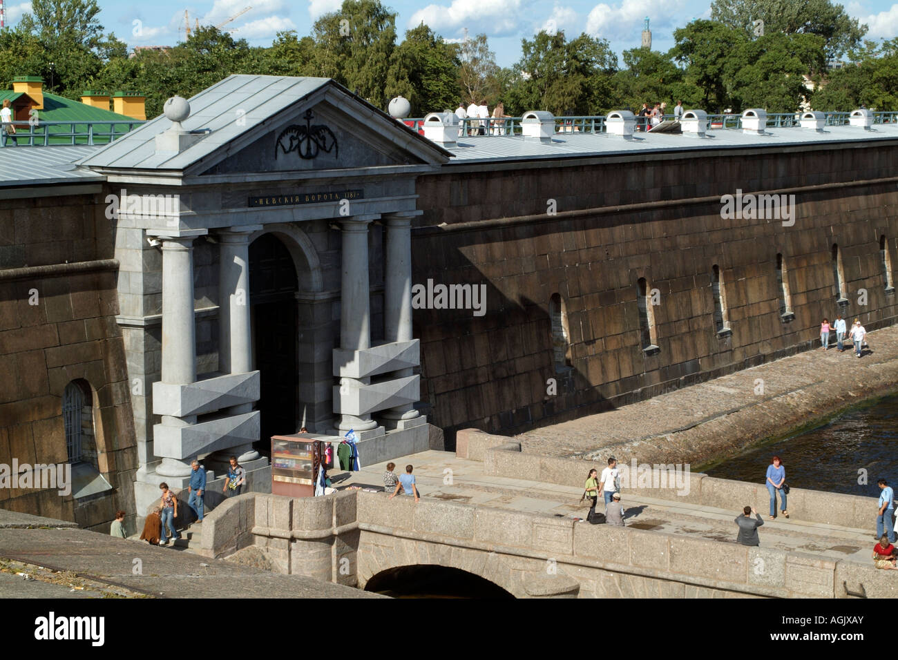 The Neva Gate at The Peter and Paul Fortress on the River Neva St ...