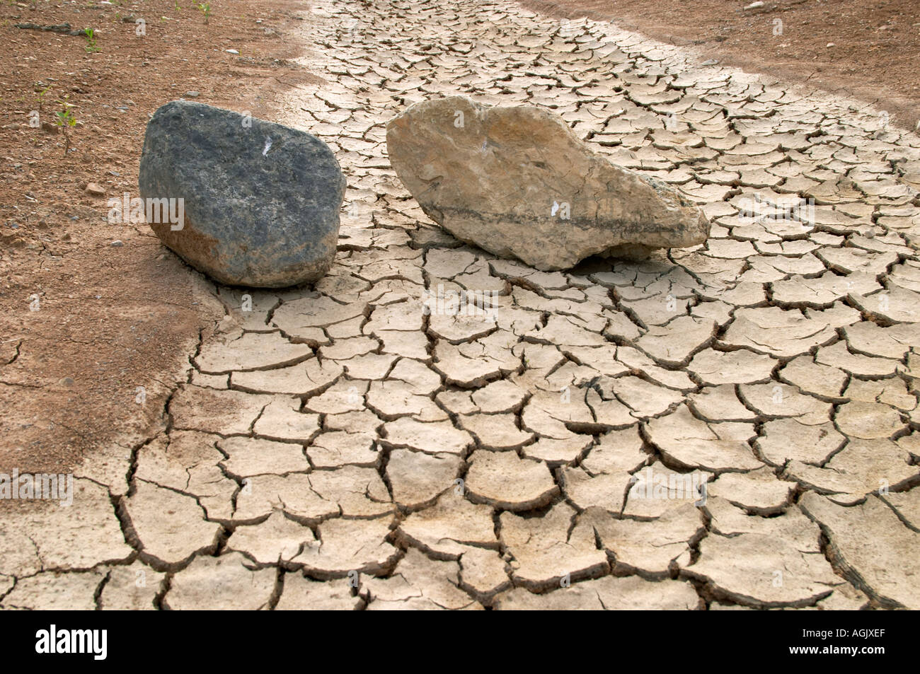 Stones in a dry river Perino Valtrebbia Italy Stock Photo - Alamy