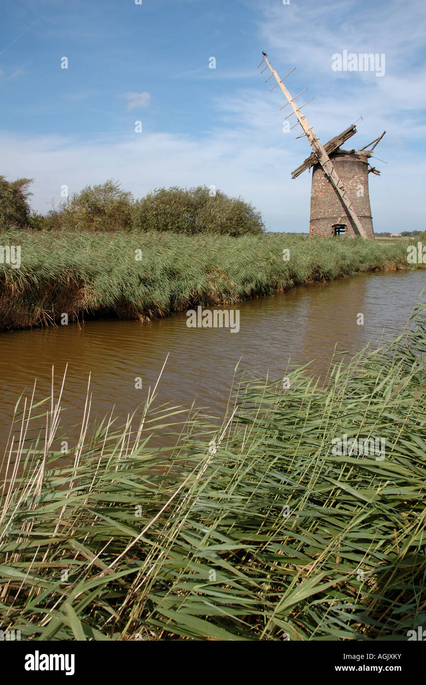 Derelict Brograve Drainage mill, near Horsey, Norfolk, Broads National ...