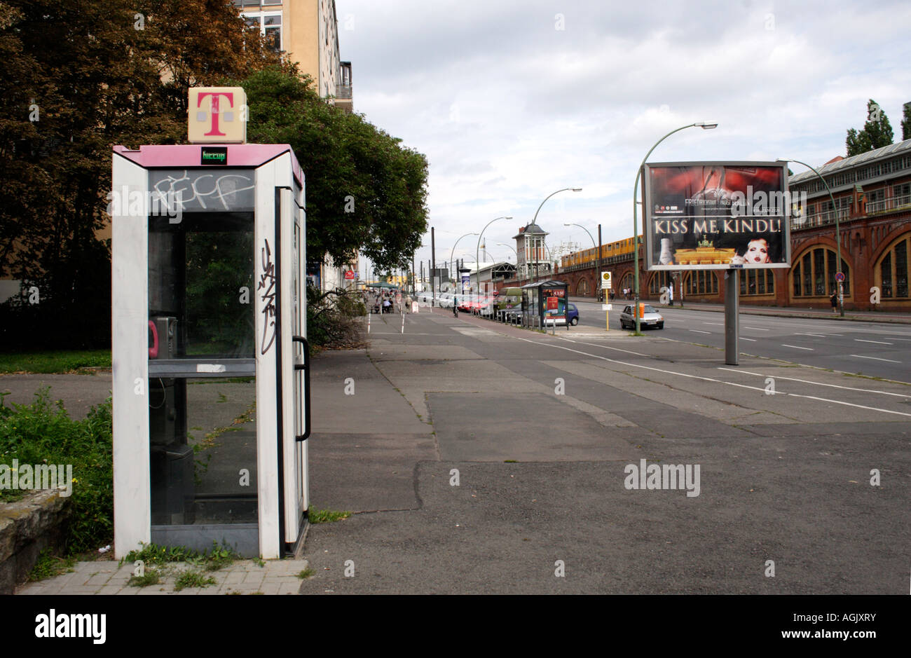 Telephone Box Warschauer Strasse Berlin August 2007 Stock Photo - Alamy