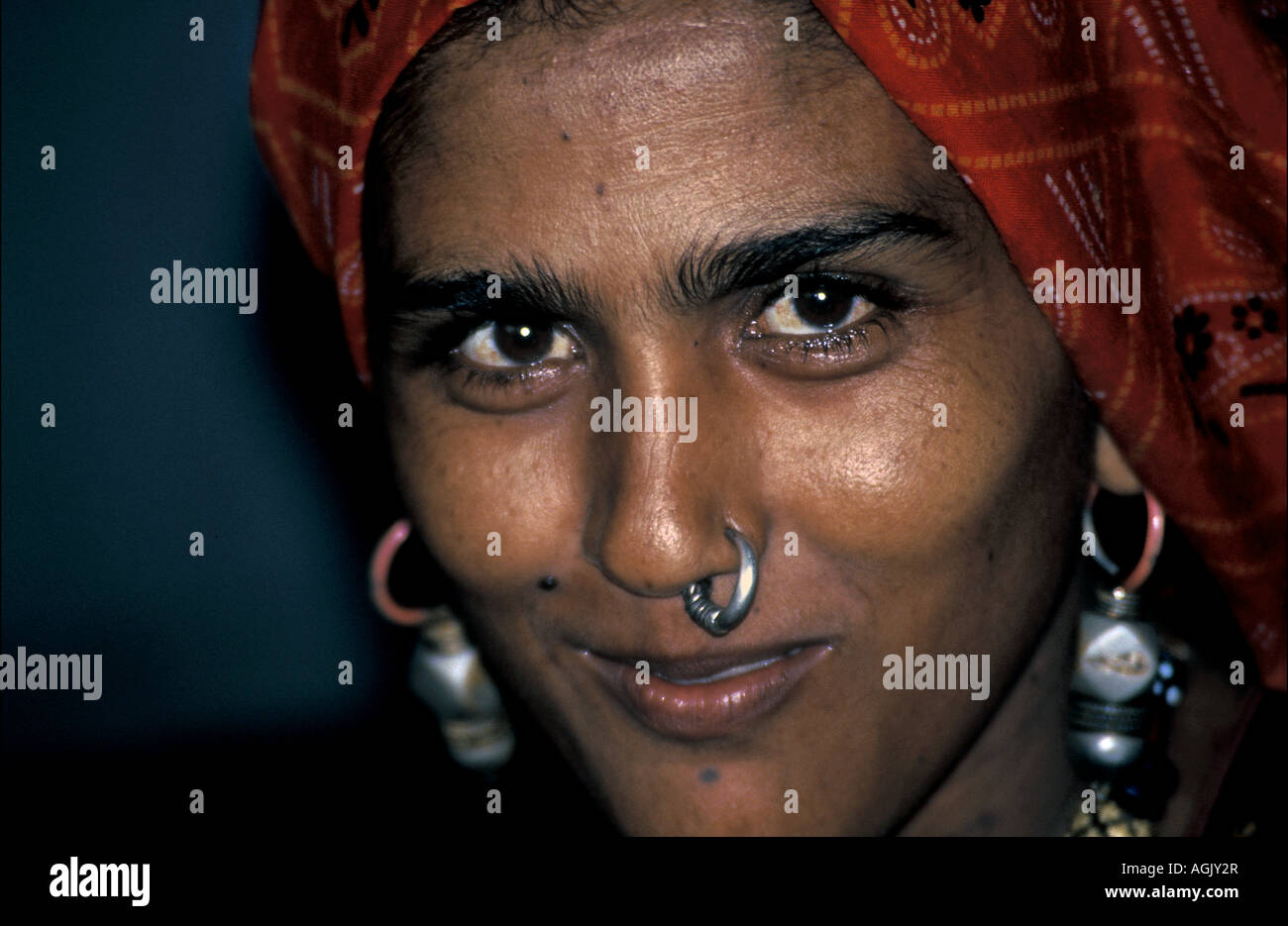 A portrait of a Gujarati tribal, India Stock Photo - Alamy
