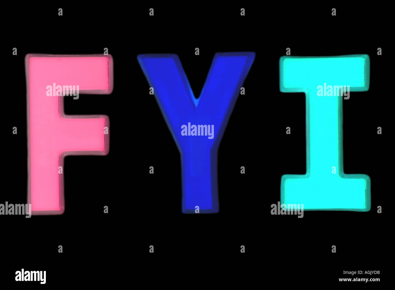 Fyi lettering hi-res stock photography and images - Alamy