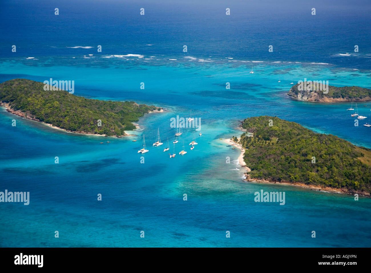 The Tobago Cays in the Grenadines Caribbean Stock Photo - Alamy