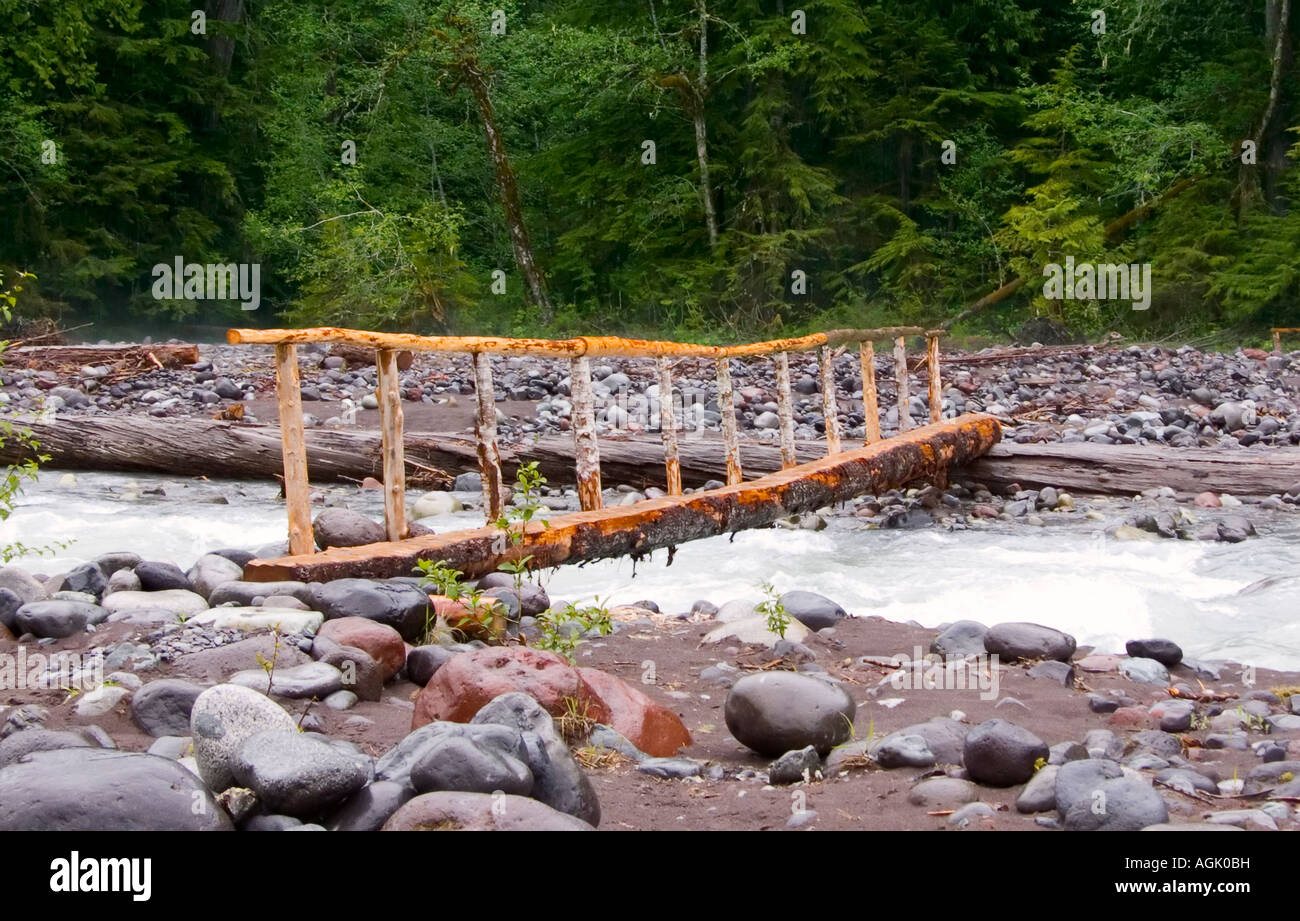 Log bridge hi-res stock photography and images - Alamy