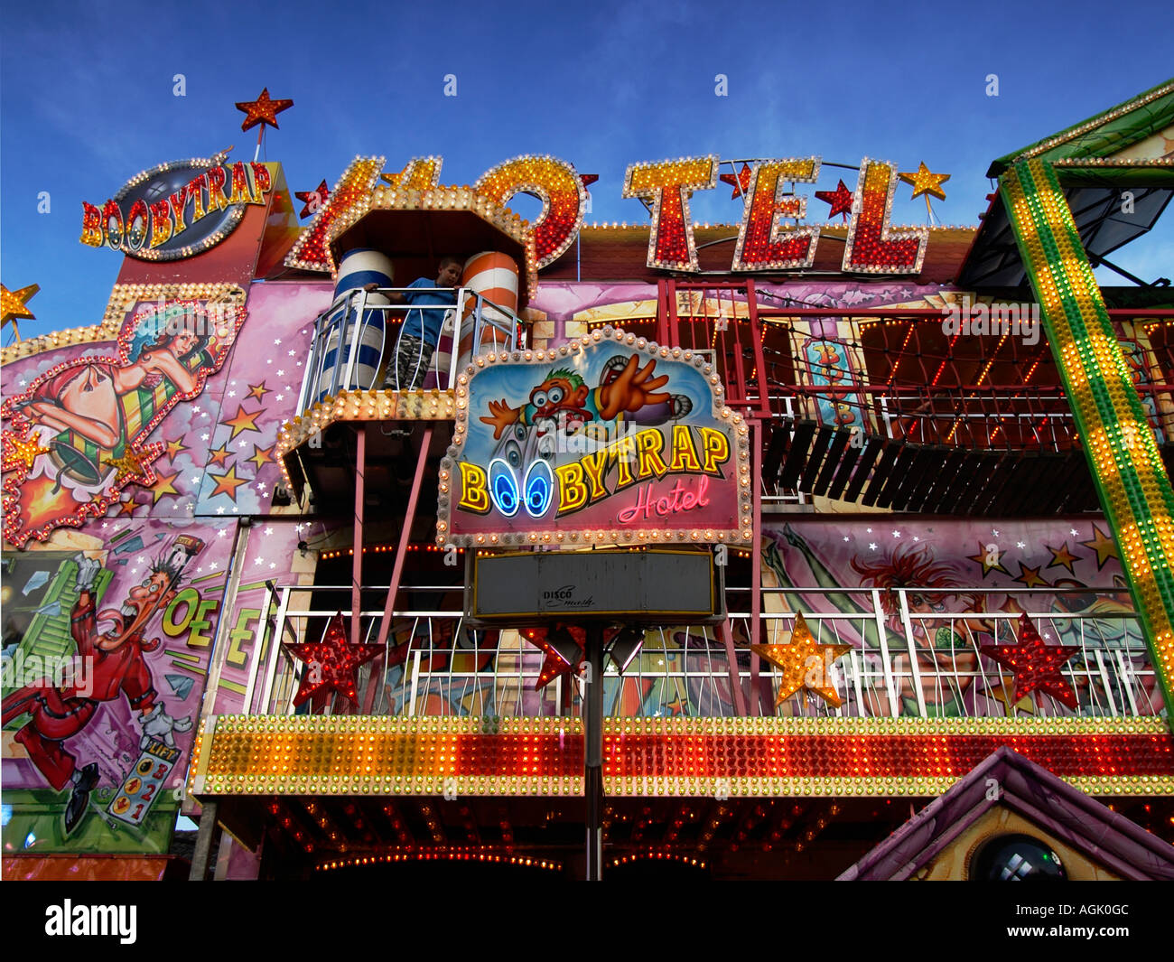Boobytrap hotel cakewalk on the yearly fun fair fairground in Tilburg ...