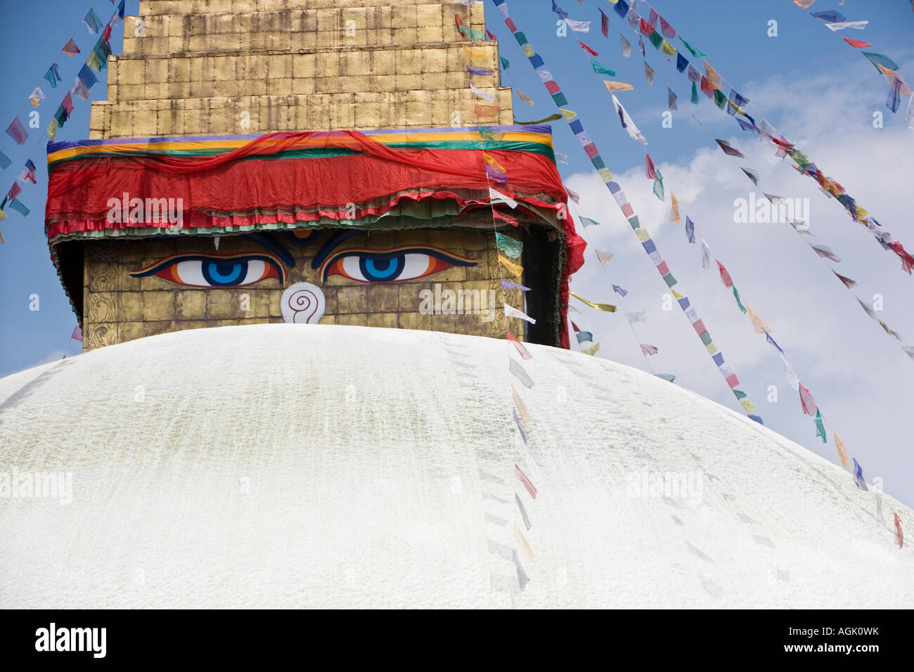 Boudhanath stupa buddhist monument, Pashupatinath, Kathmandu, Nepal ...