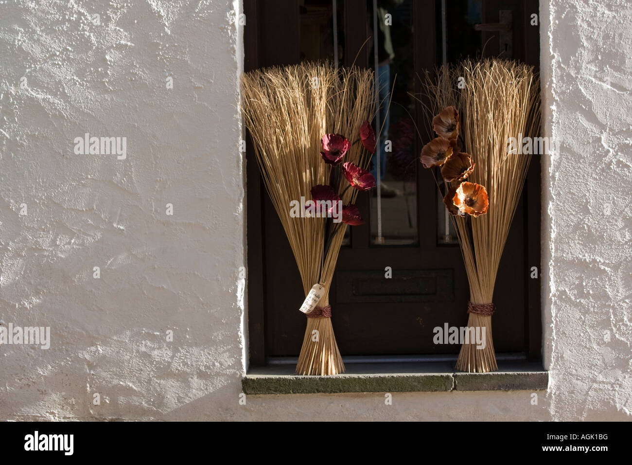 Dried reed and flower decorations for sale in Keswick Lake District ...