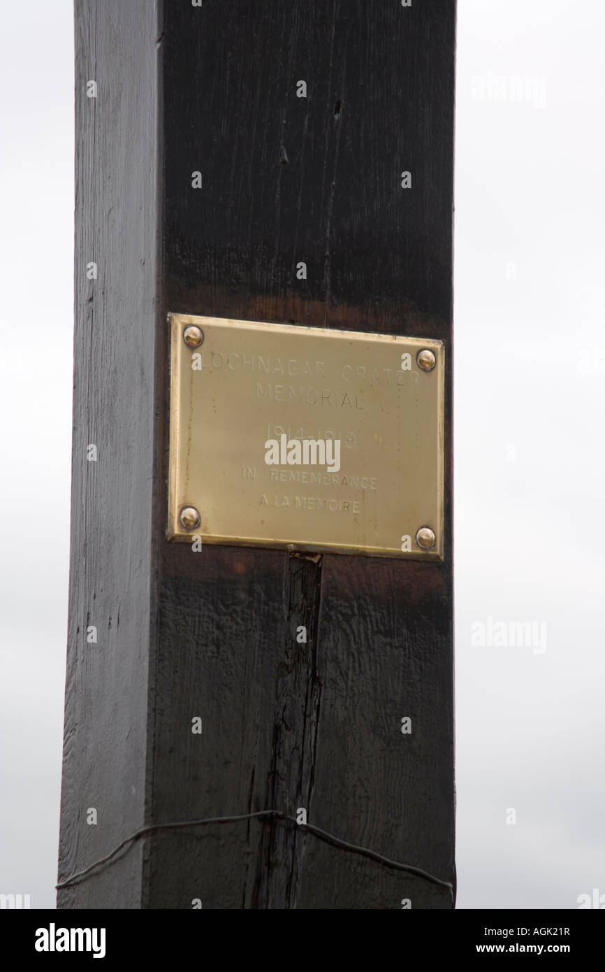 Lochnagar Crater the site of a mine exploded by the British on 1st July ...