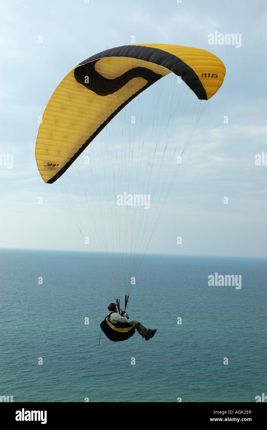 Israel Mediterranean coast paragliding Stock Photo - Alamy