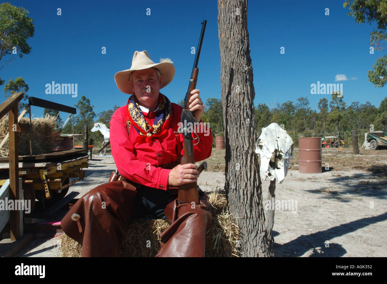 falling block action Henry 50 cal carbine western shooting competition ...