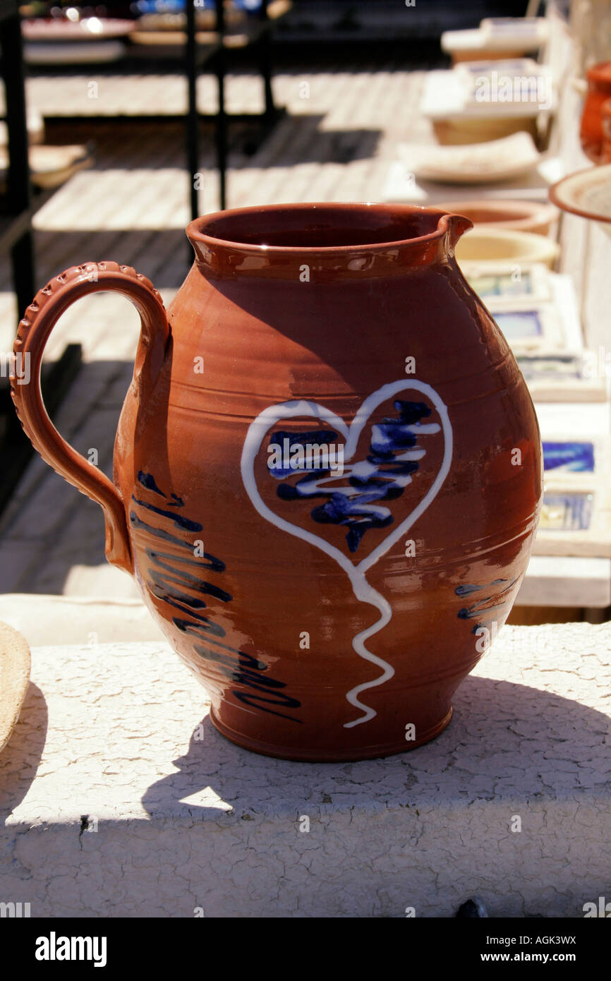 TRADITIONAL CRETAN POTTERY. CRETE. MEDITERRANEAN GREEK ISLAND. EUROPE ...