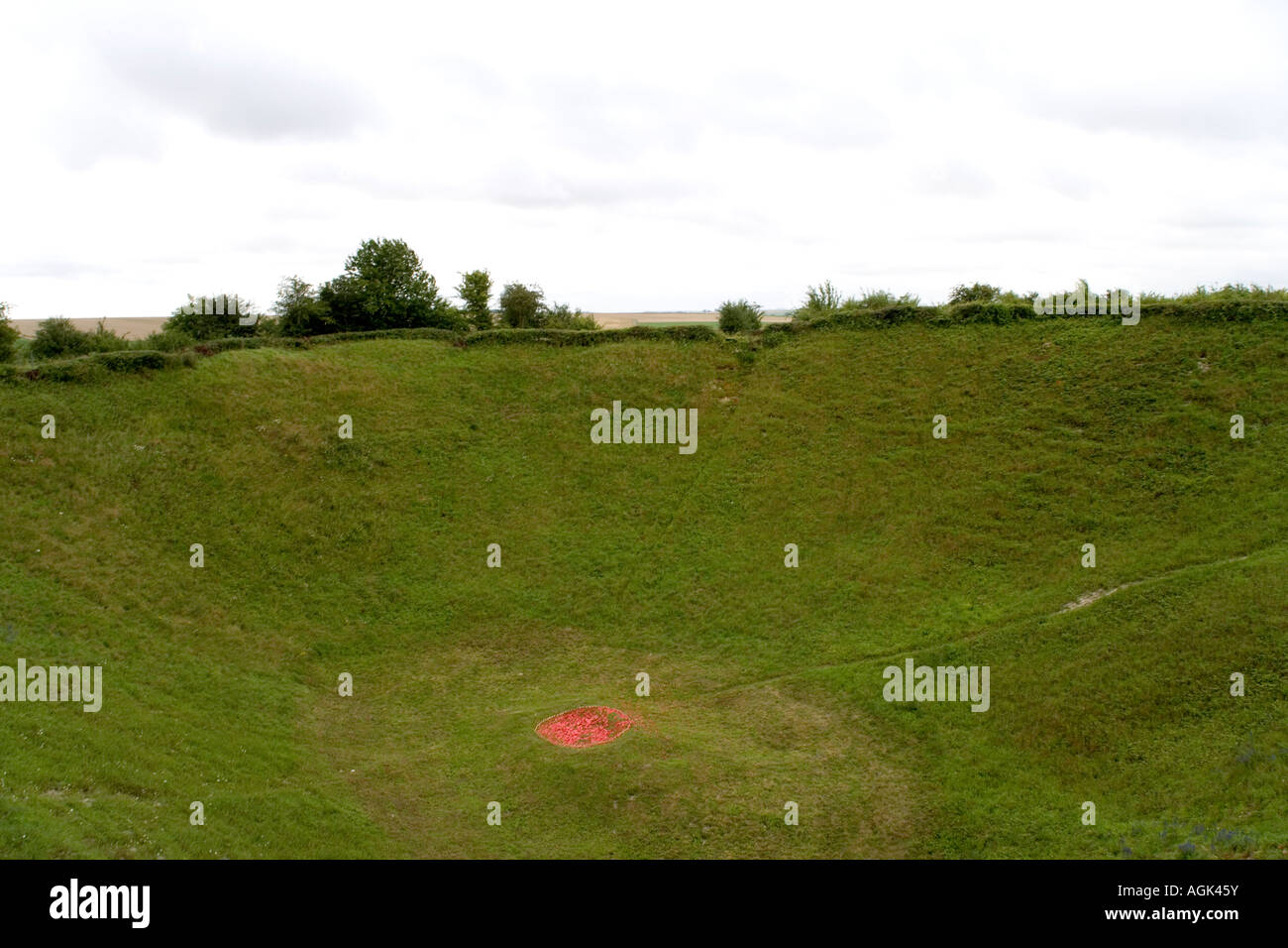 Lochnagar Crater the site of a mine exploded by the British on 1st July ...