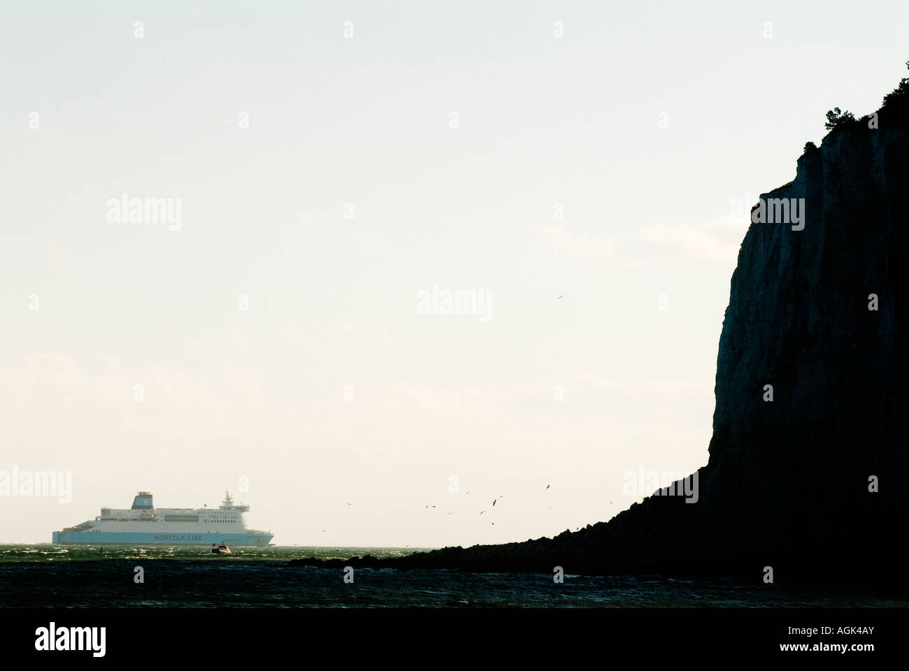 Cross channel Norfolk Line ferry from France makes it way into Dover ...