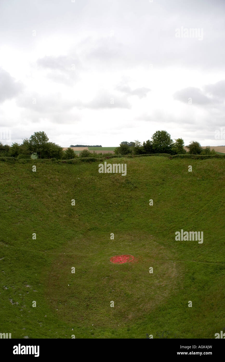 Lochnagar Crater the site of a mine exploded by the British on 1st July ...