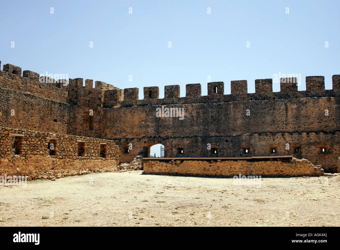 THE 14th CENTURY FORT AT FRANGOKASTELLO ON THE ISLAND OF CRETE ...